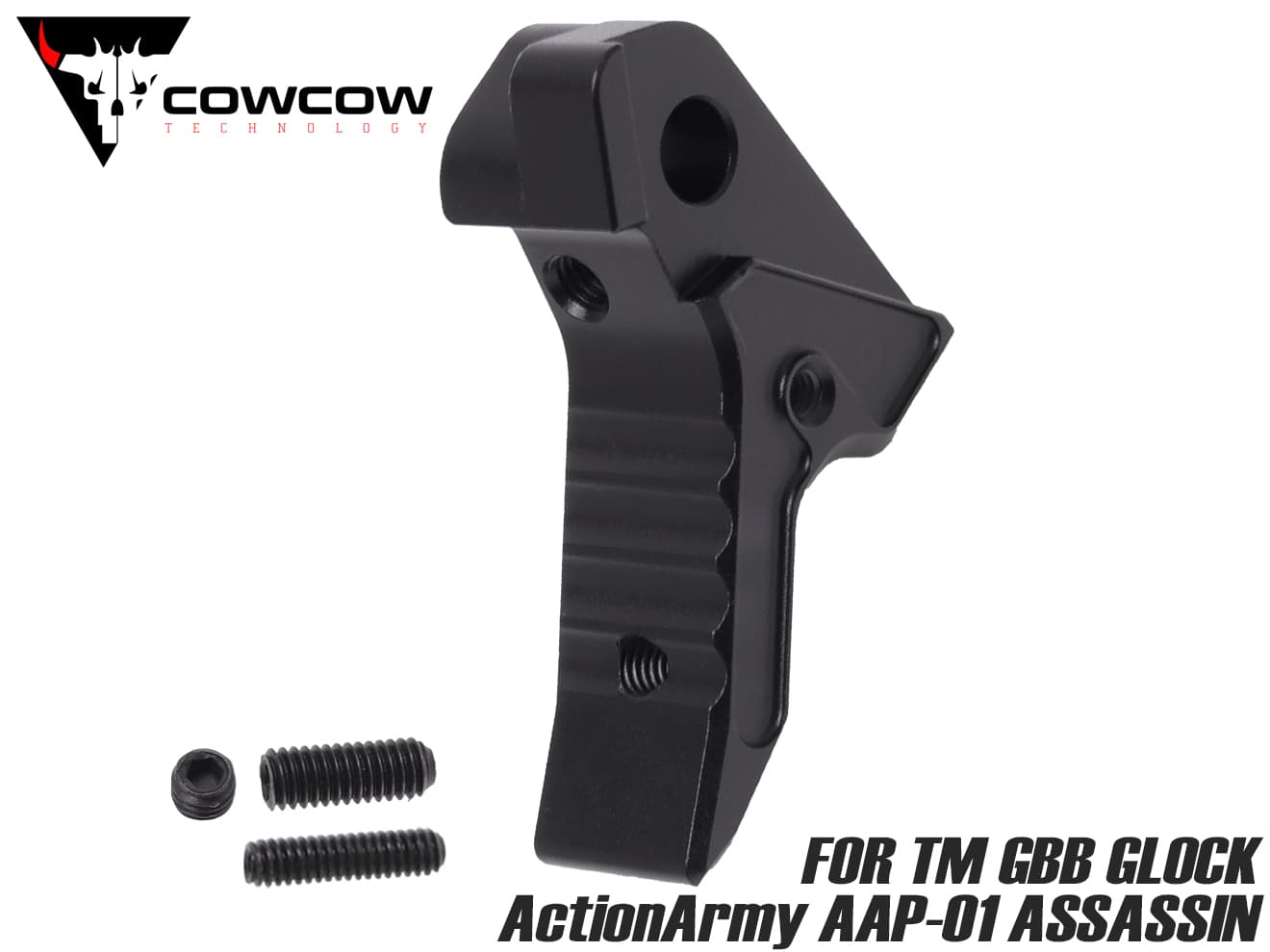 COWCOW TECHNOLOGY A6061 CNC アジャスタブルトリガー for マルイ GBB GLOCK/AA AAP-01 [カラー：ブラック / シルバー / ゴールド ...
